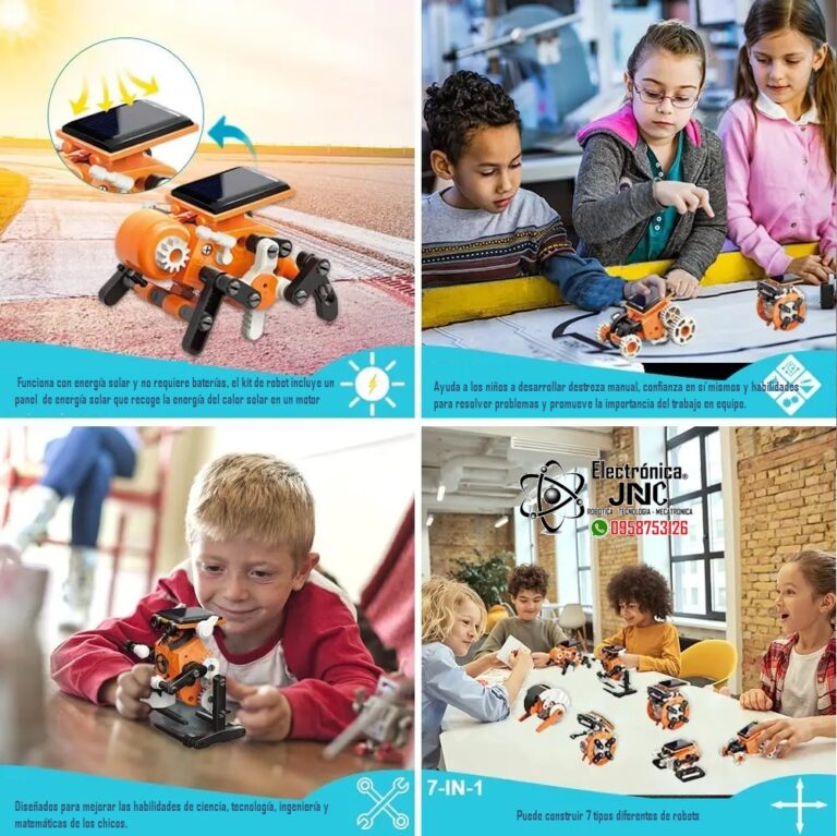 KIT ROBOT SOLAR 7 EN 1 EDUCATIVO - Electronica JNC