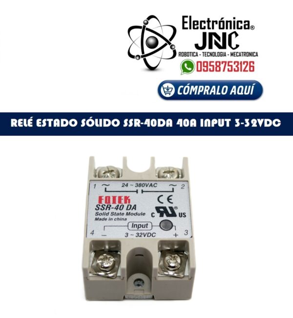 Rele De Estado Sólido SSR-40D 40A - Electronica JNC
