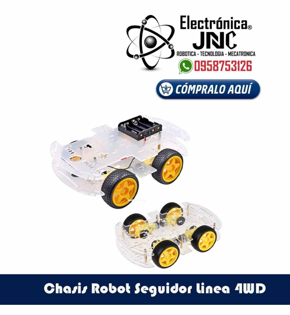 Kit Carrito 4WD Robot completo - Electronica JNC