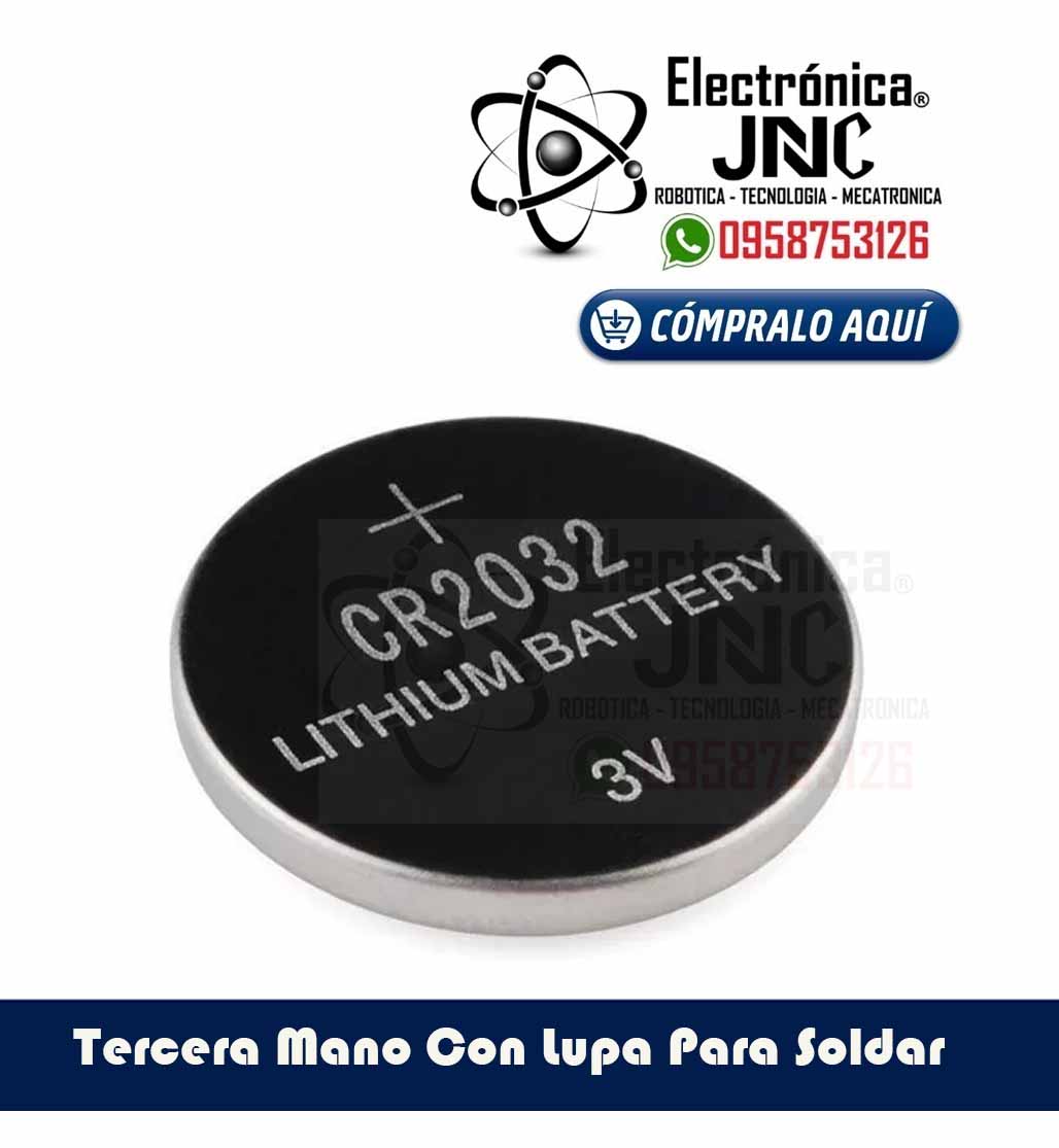 Pila de litio CR2032 tipo botón - Electronica JNC