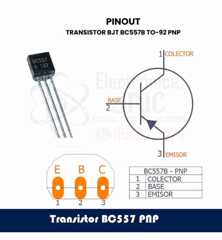 BC557 Transistor PNP - Electronica JNC